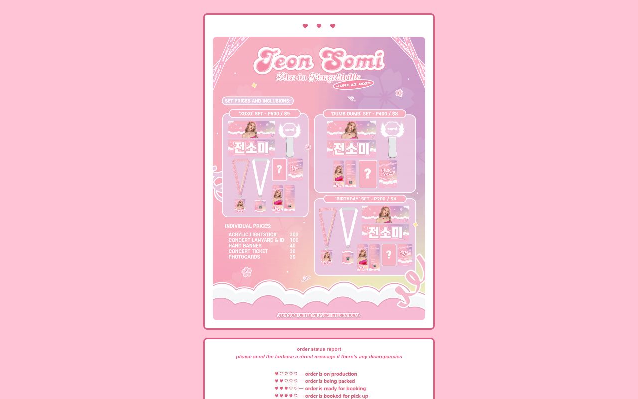 somi concert kit status report ☁️